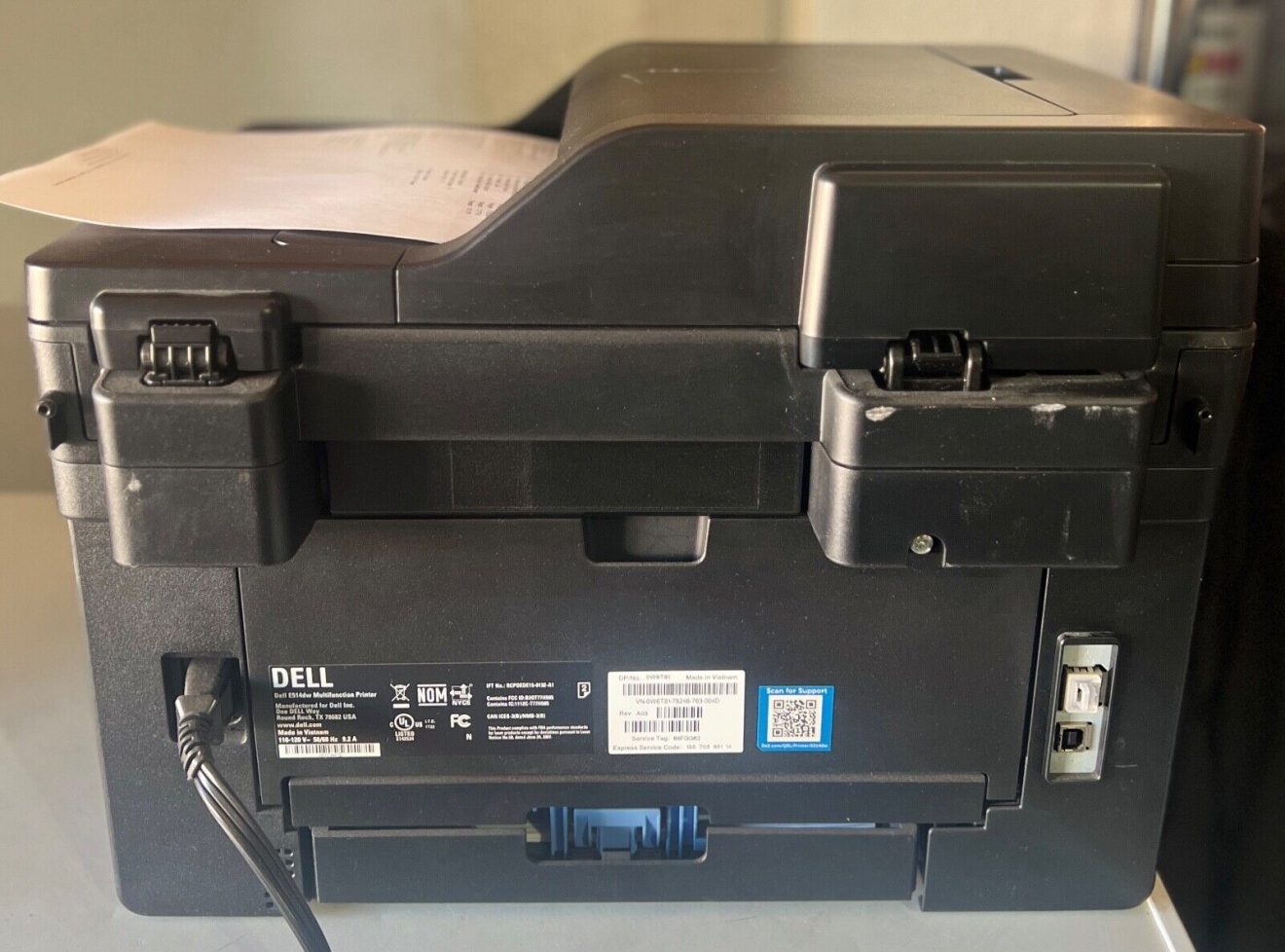 MINT Dell E514dw Wireless Monochrome Laser Multifunction Print Copy Scan w Toner ...